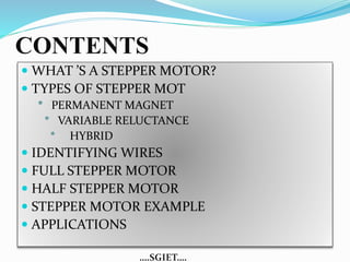 Stepper motor by pankaj chaudhary | PPT