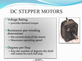 Stepper motor by pankaj chaudhary | PPT