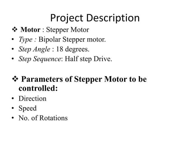 Stepper Motor Control Pptx Computer Peripherals Computing 8253