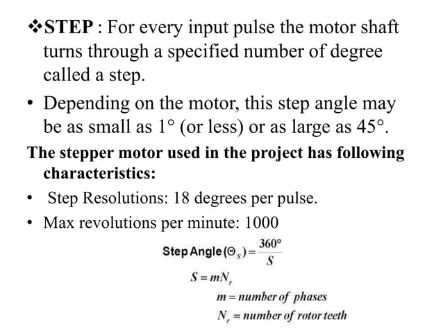 Stepper Motor Control Pptx Computer Peripherals Computing