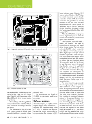 Stepper motor controller using c | PDF