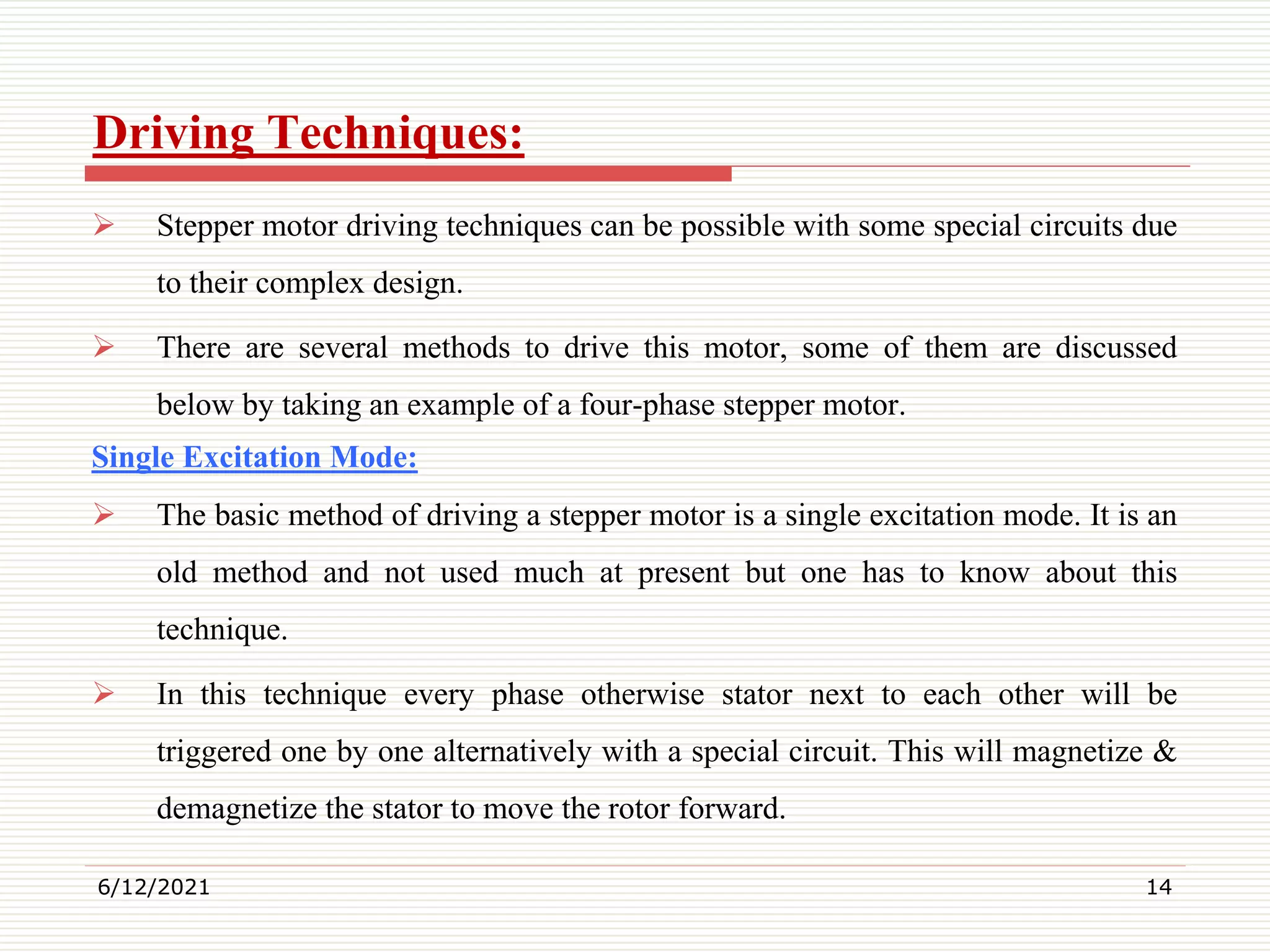 Stepper motor in industrial applications | PDF