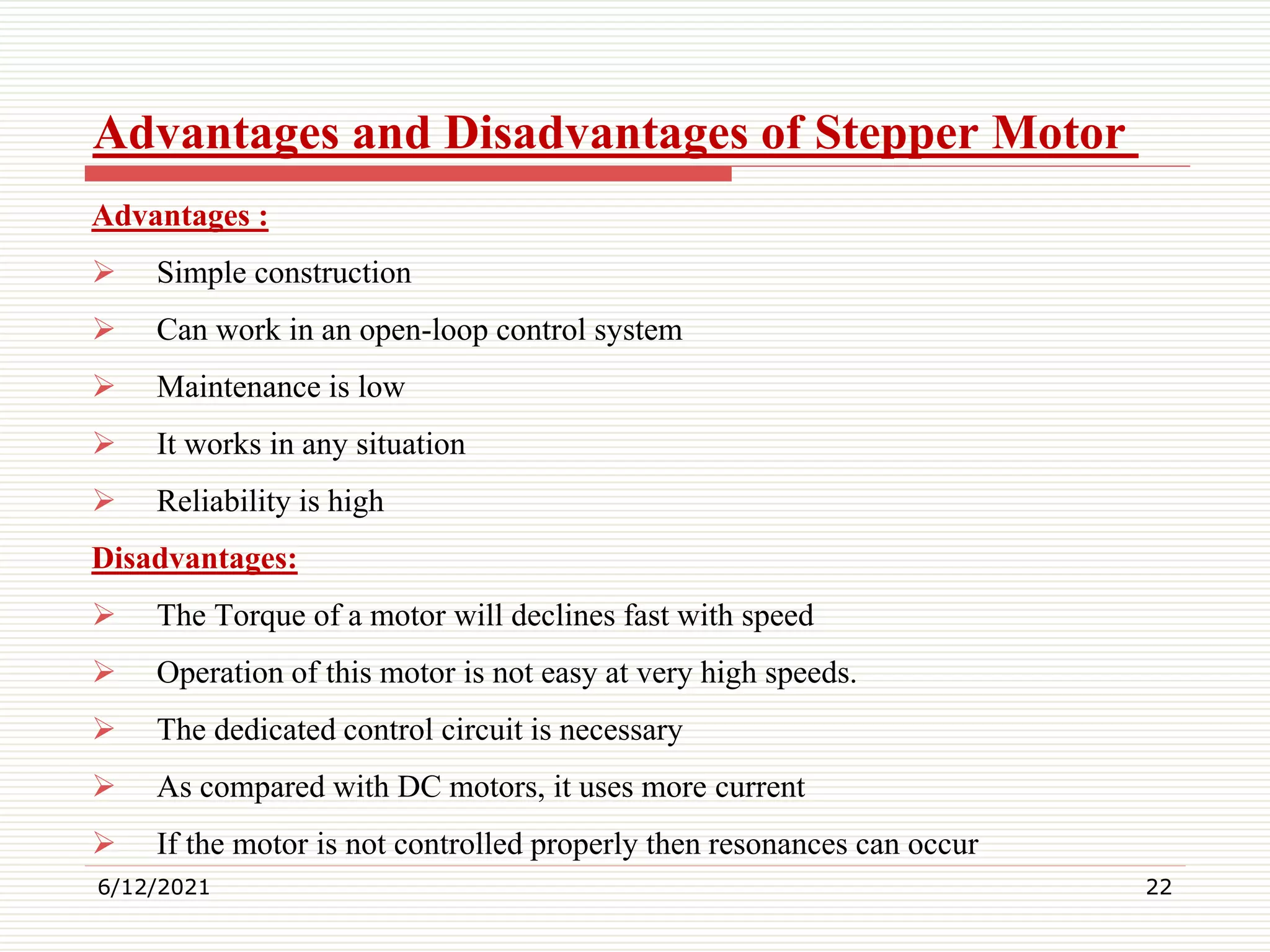 Stepper motor in industrial applications | PDF