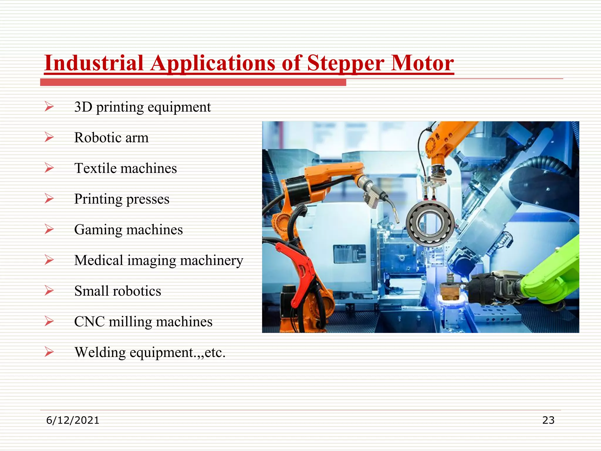 Stepper motor in industrial applications | PDF