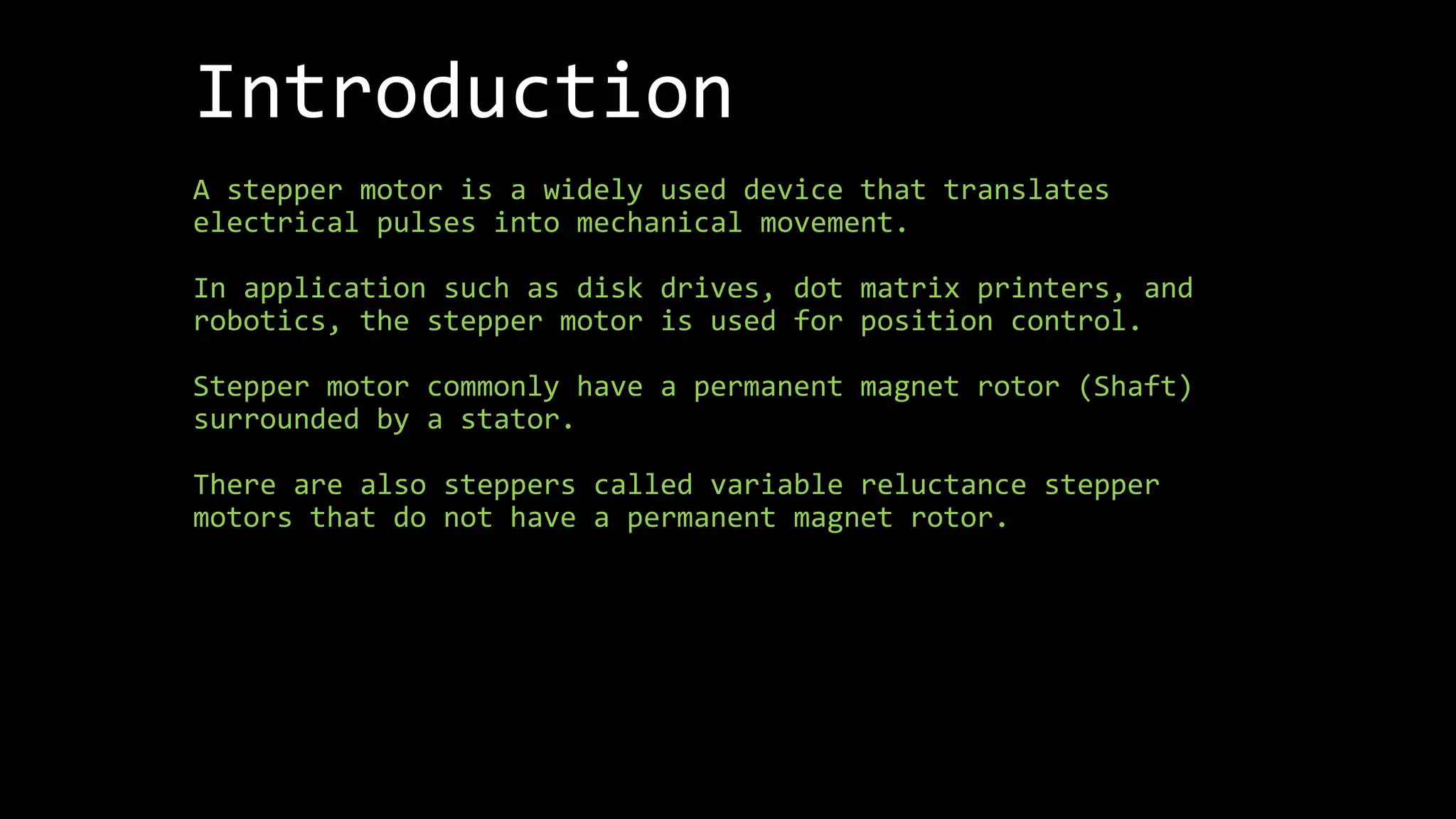 Stepper motor interfacing | PPTX