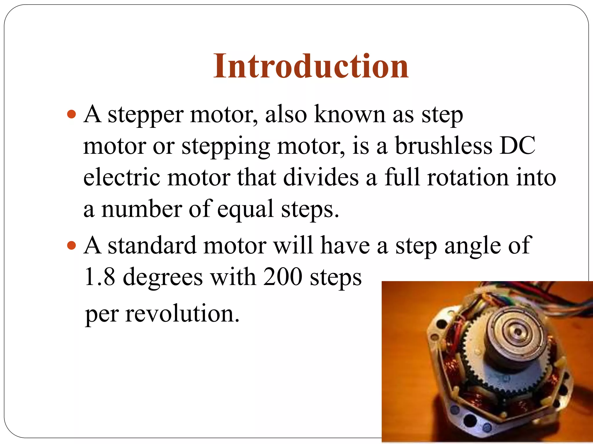 Stepper motor ppt | PPTX