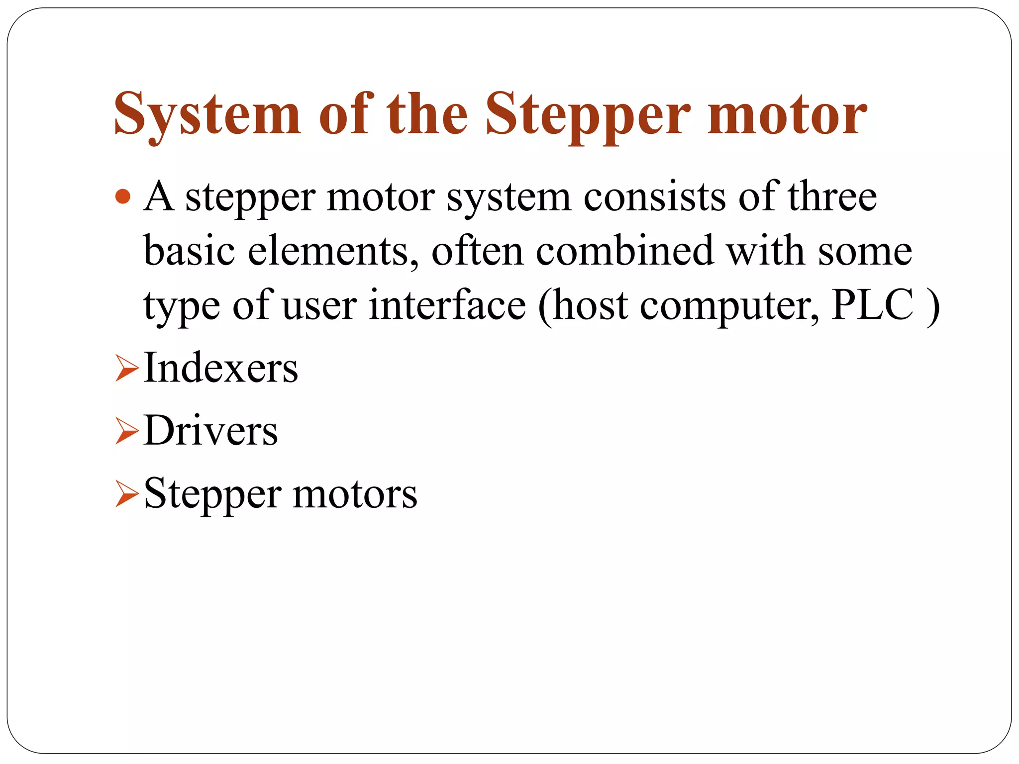 Stepper motor ppt | PPTX
