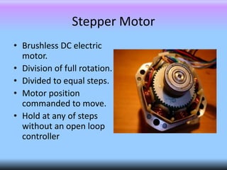 Stepper motors | PPTX
