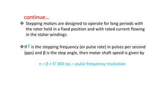 Stepper motors | PPTX