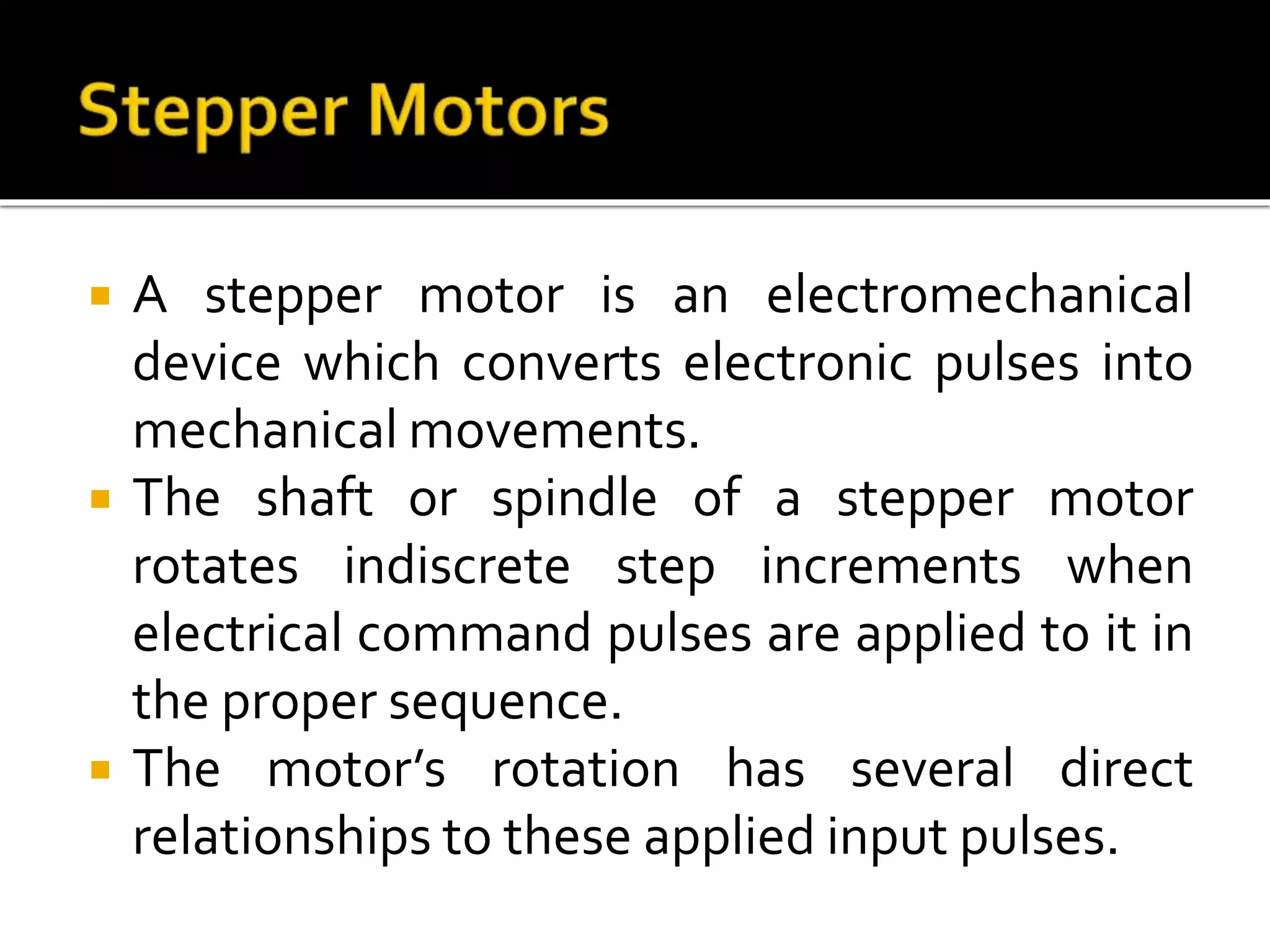 Stepper motors | PPT