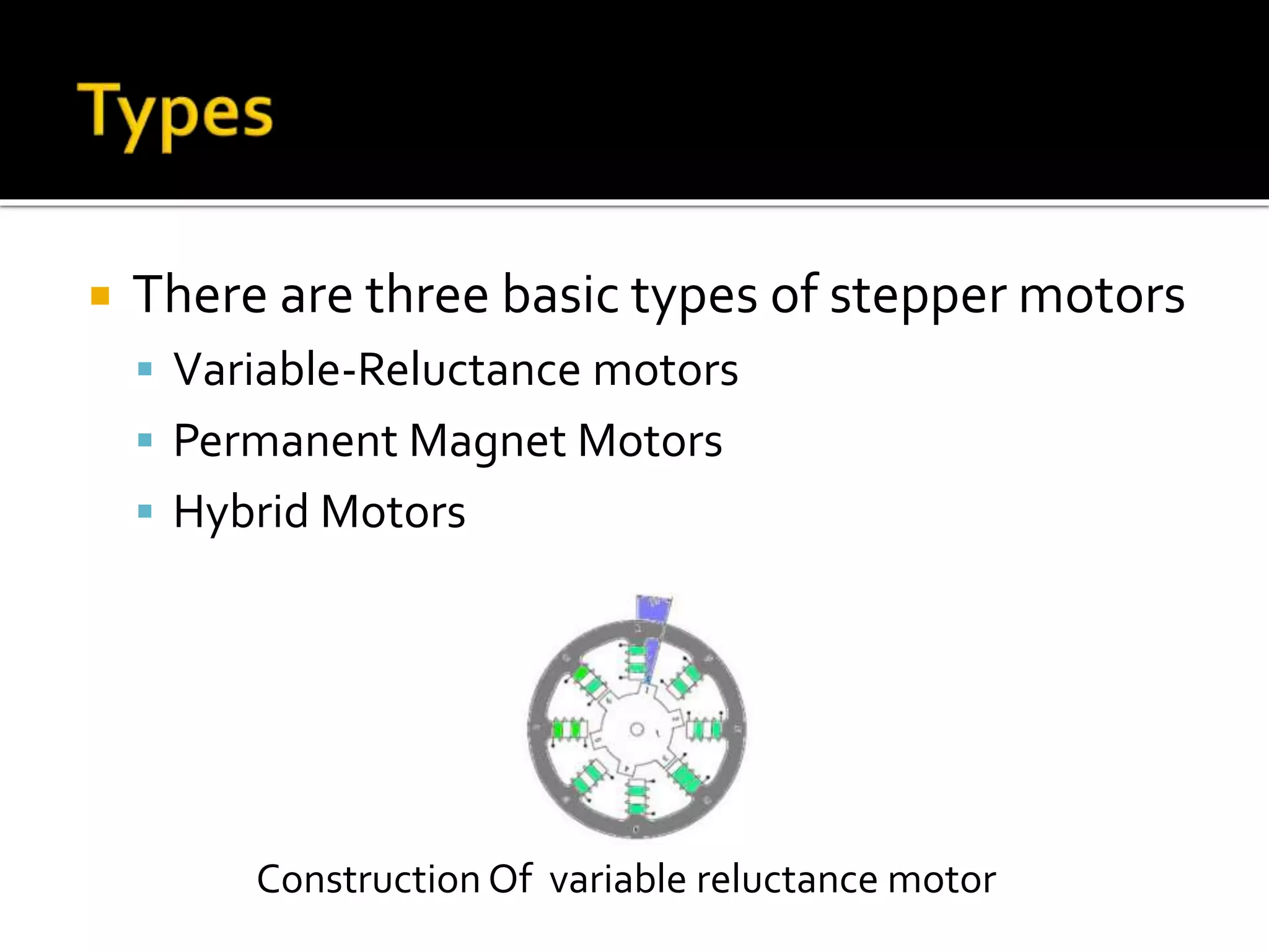 Stepper motors | PPTX