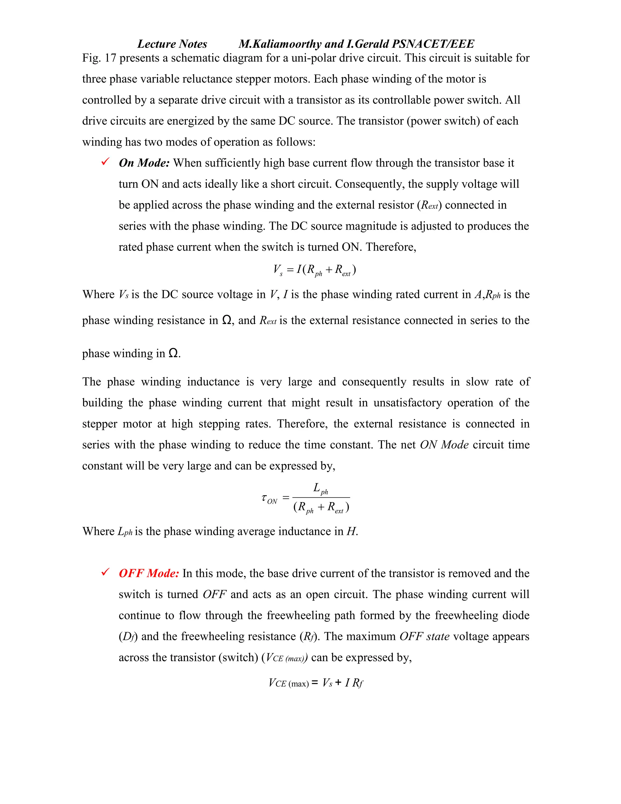 STEPPER MOTORS notes.pdf