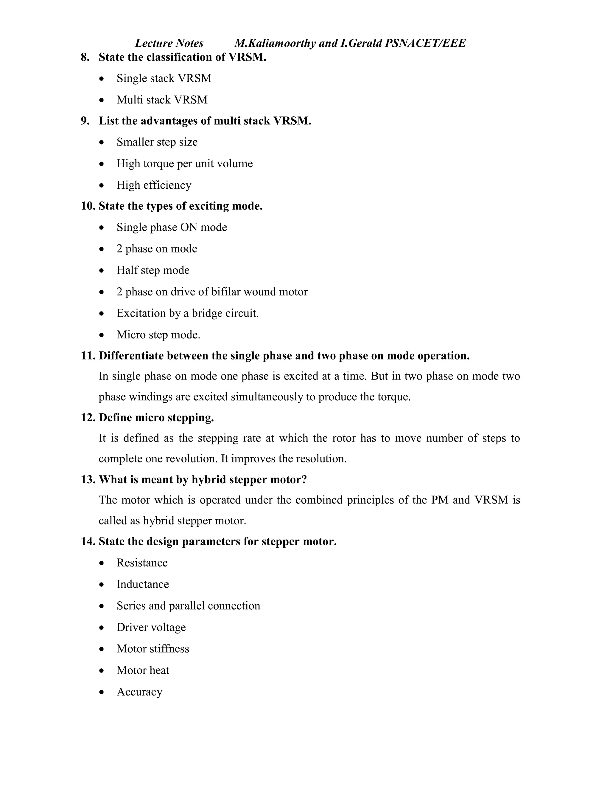 STEPPER MOTORS notes.pdf