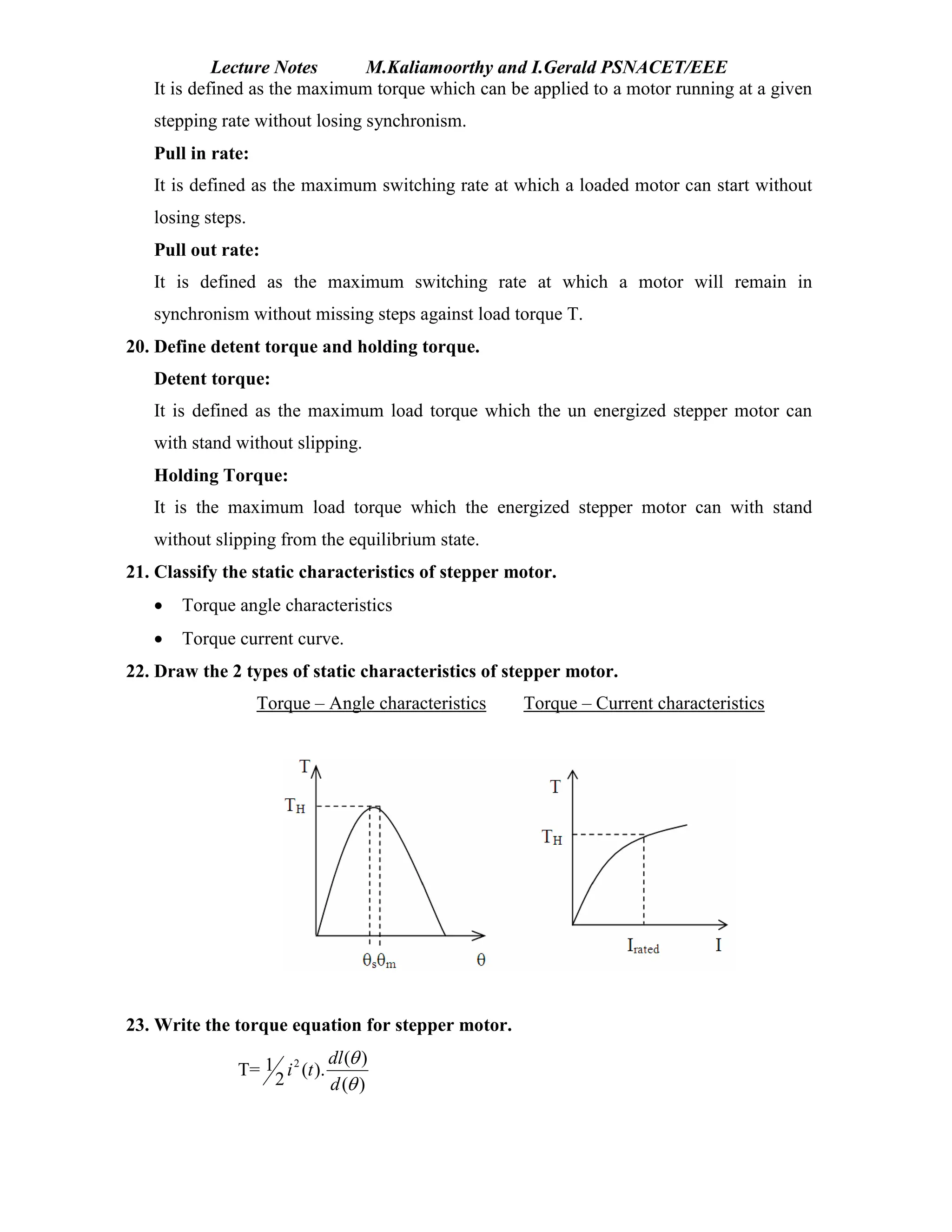 STEPPER MOTORS notes.pdf