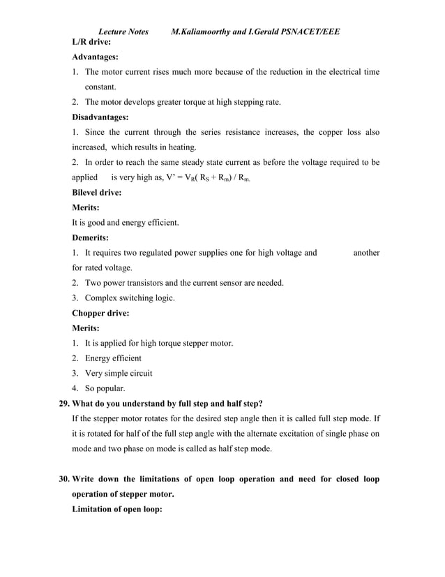 STEPPER MOTORS notes.pdf