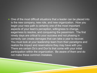 Stepping into a new leadership role | PPTX | Business Administration ...