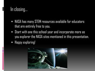 Stepping Into STEM with NASA Resources | PDF