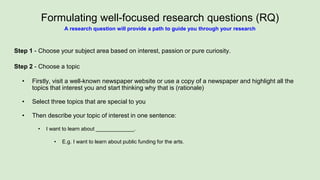 Stepping stones to_good_research_questions | PPT