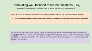 Stepping stones to_good_research_questions | PPT
