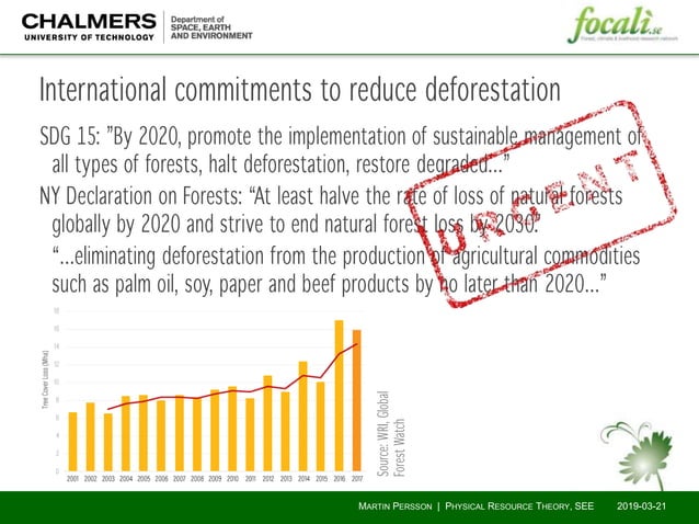 Introduction to the dialogue and overview of main deforestation drivers ...