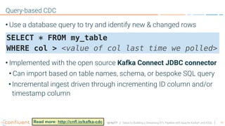 Steps to Building a Streaming ETL Pipeline with Apache Kafka® and KSQL | PPT