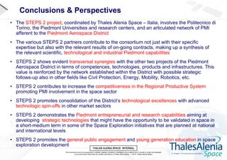 Thales Alenia Space Technologies Development for Space Exploration in ...