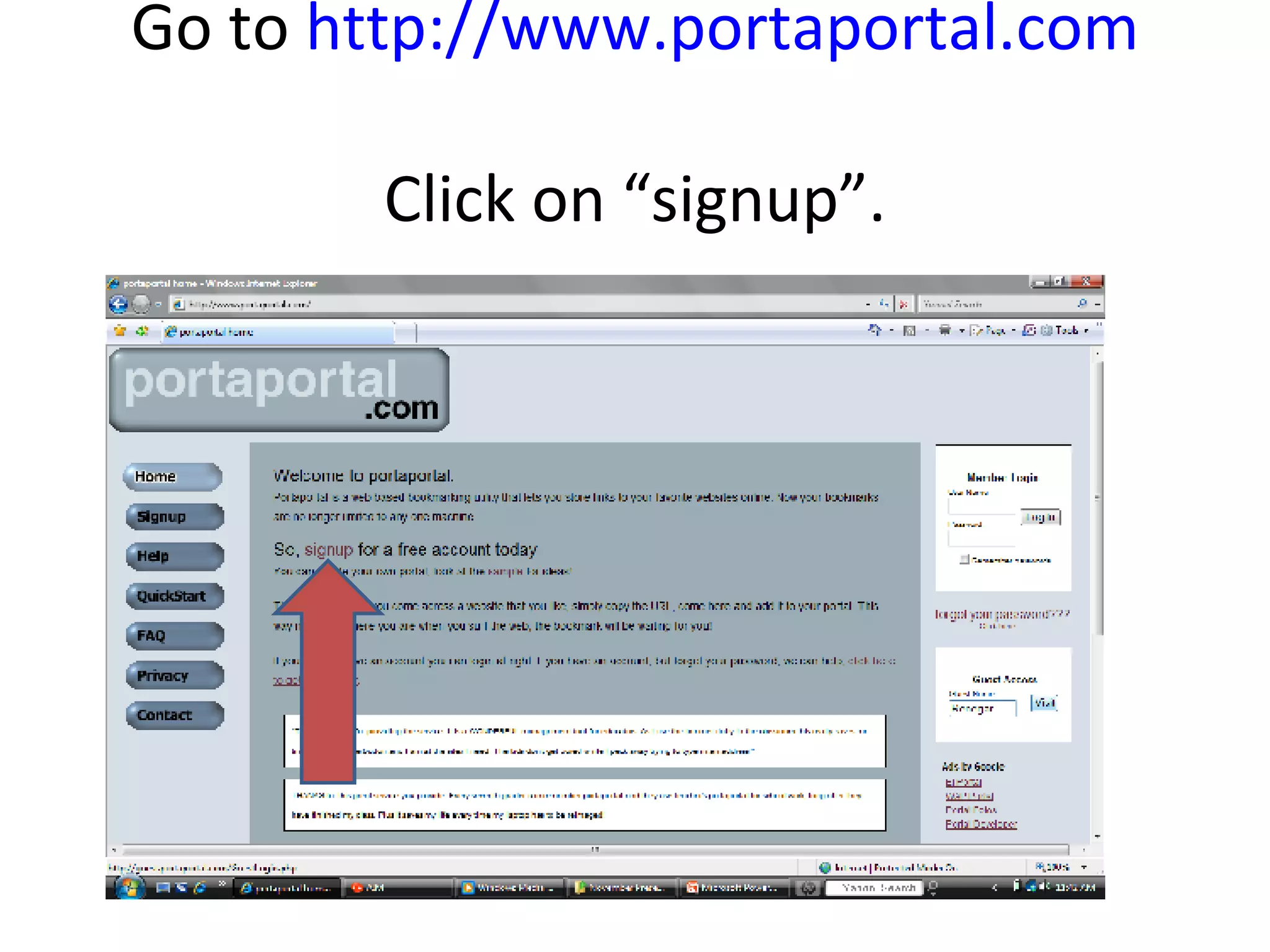 Steps For Creating A Portaportal Account | PPT