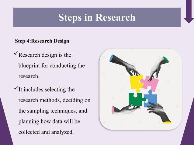 steps-in-reasearch. and design processresearch method | PPT