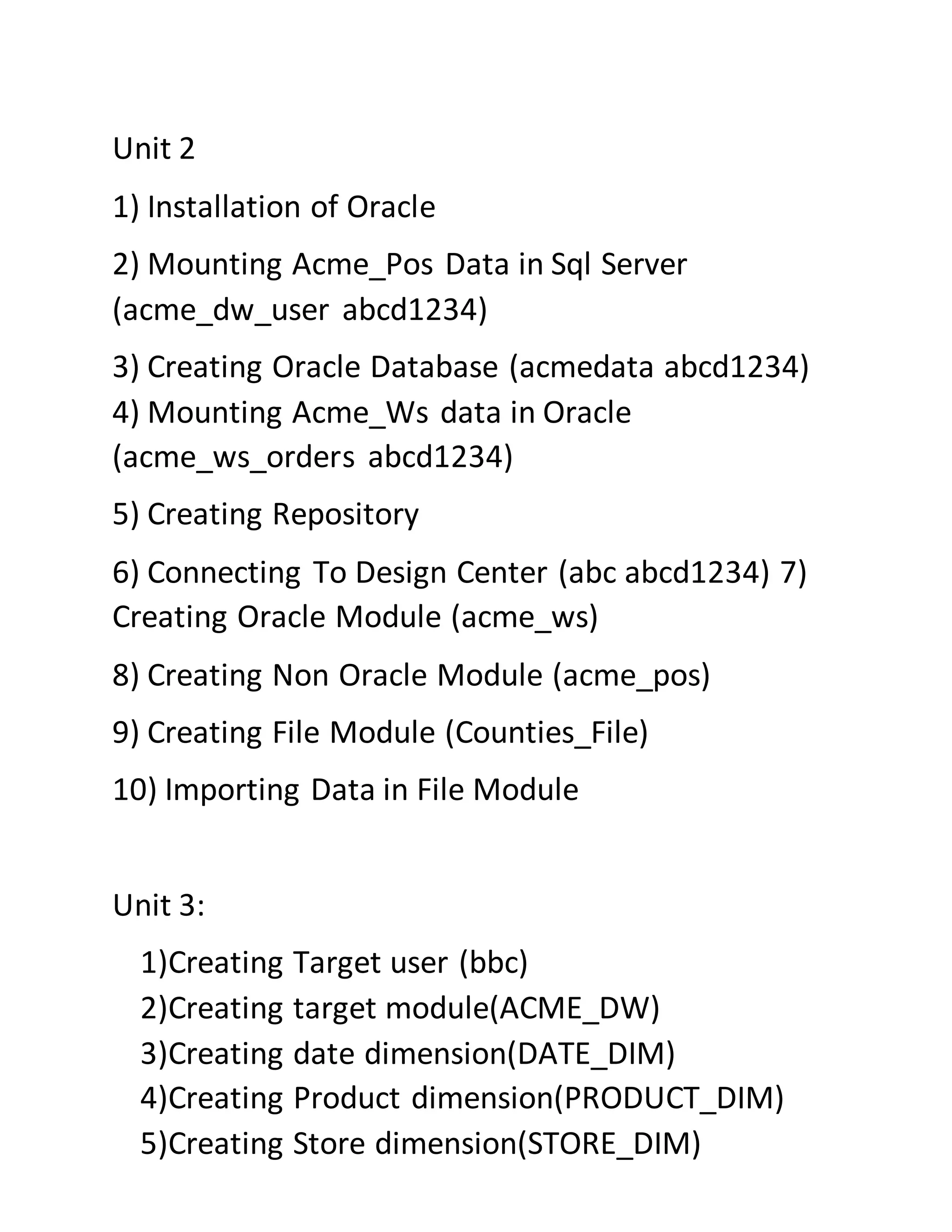 Steps Need To Perform Data Warehousing Practicals | PDF