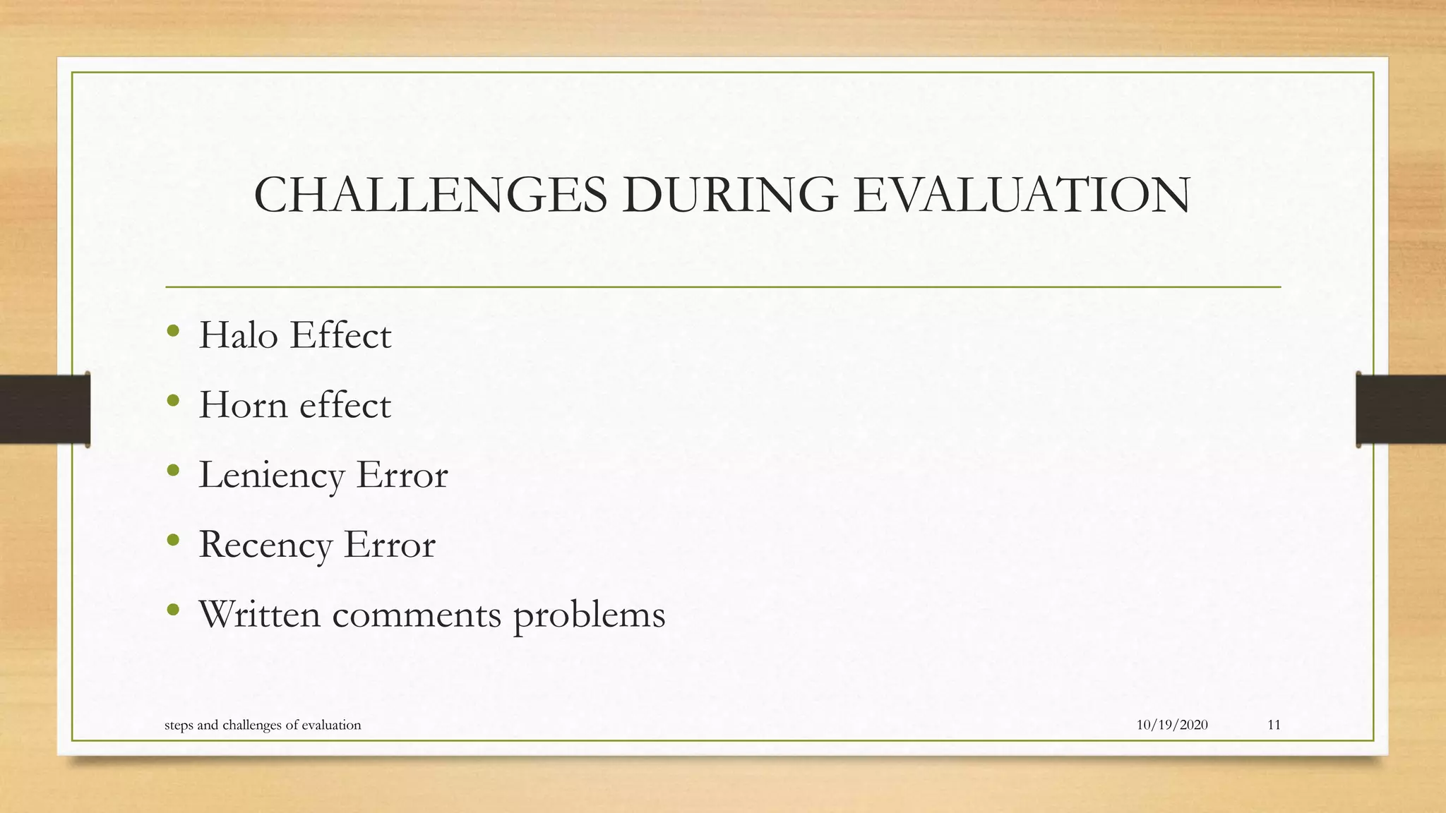Steps and challenges in evaluation ppt | PPTX