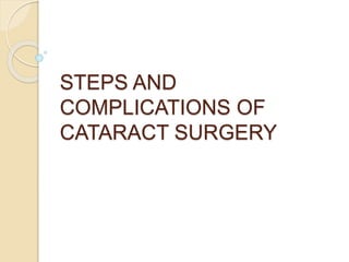 STEPS AND COMPLICATIONS OF CATARACT SURGERY.pptx