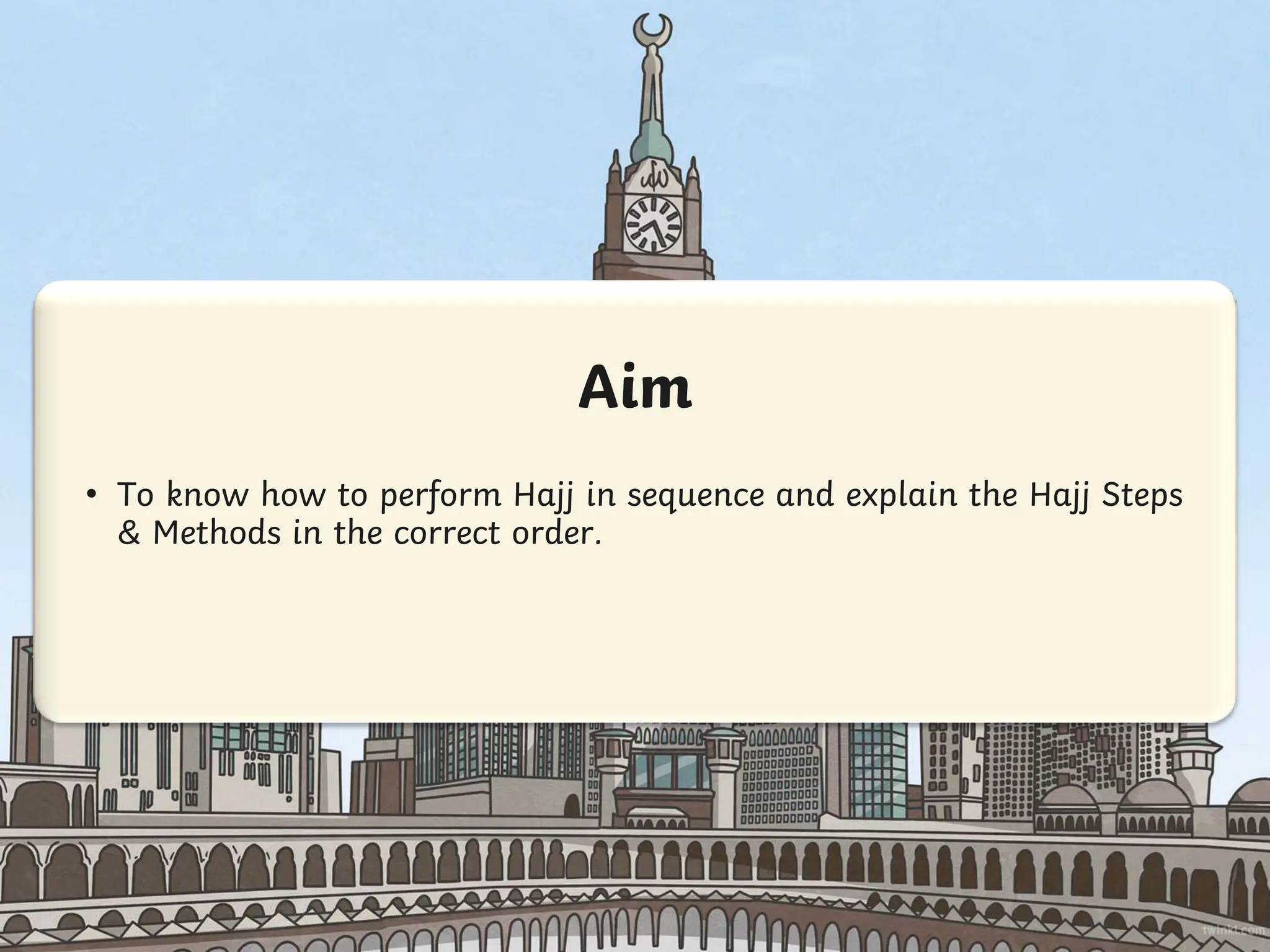 Steps and Methods / rituals of muslim hajj | PPTX