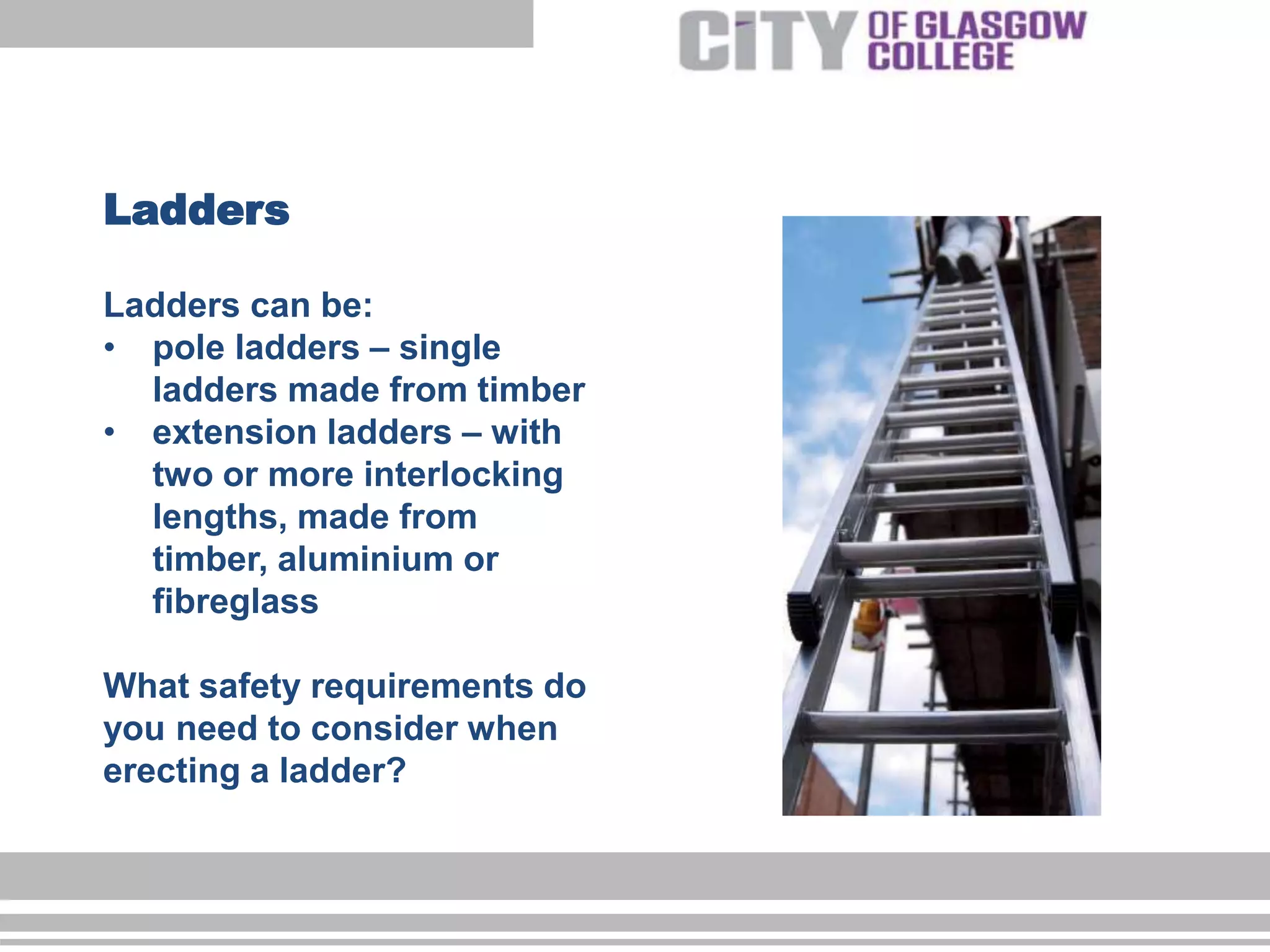 Steps and working platforms | PPTX