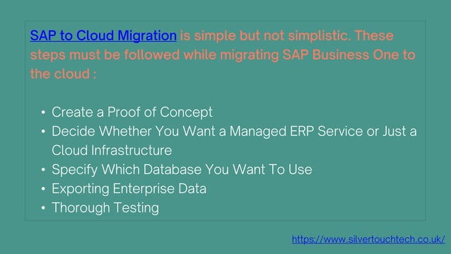 Step to Migrate SAP Business One to Cloud | PPTX