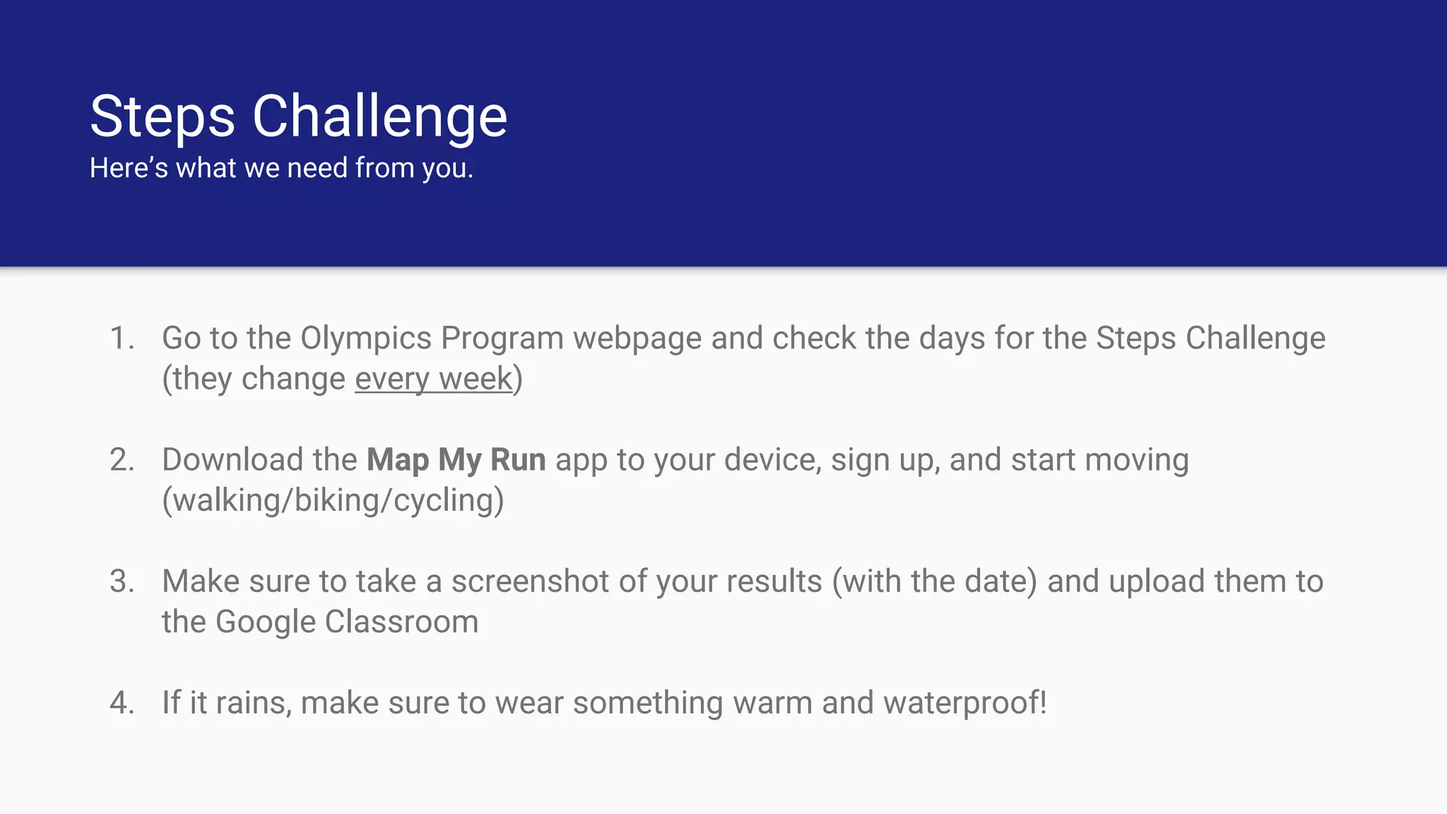 Steps Challenge | PPTX