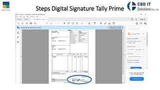 Steps digital signature tally prime ppt | PPTX