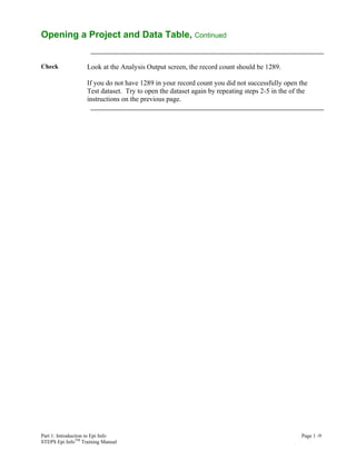 Steps epi info_training_guide | PDF