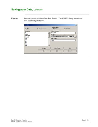 Steps epi info_training_guide | PDF