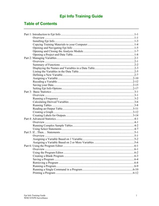 Steps epi info_training_guide | PDF