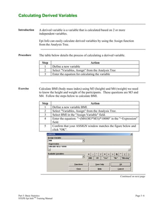 Steps epi info_training_guide | PDF