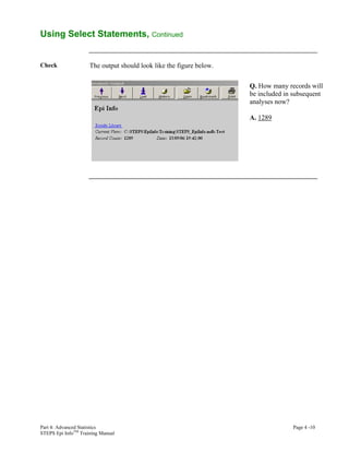 Steps epi info_training_guide | PDF
