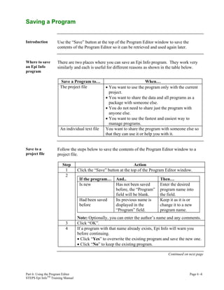 Steps epi info_training_guide | PDF
