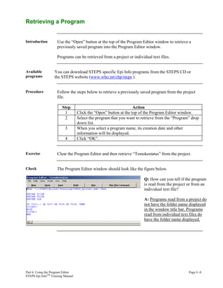 Steps epi info_training_guide | PDF