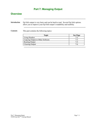 Steps epi info_training_guide | PDF