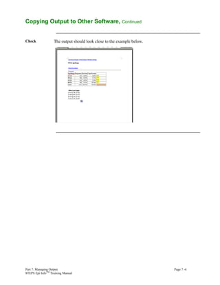Steps epi info_training_guide | PDF