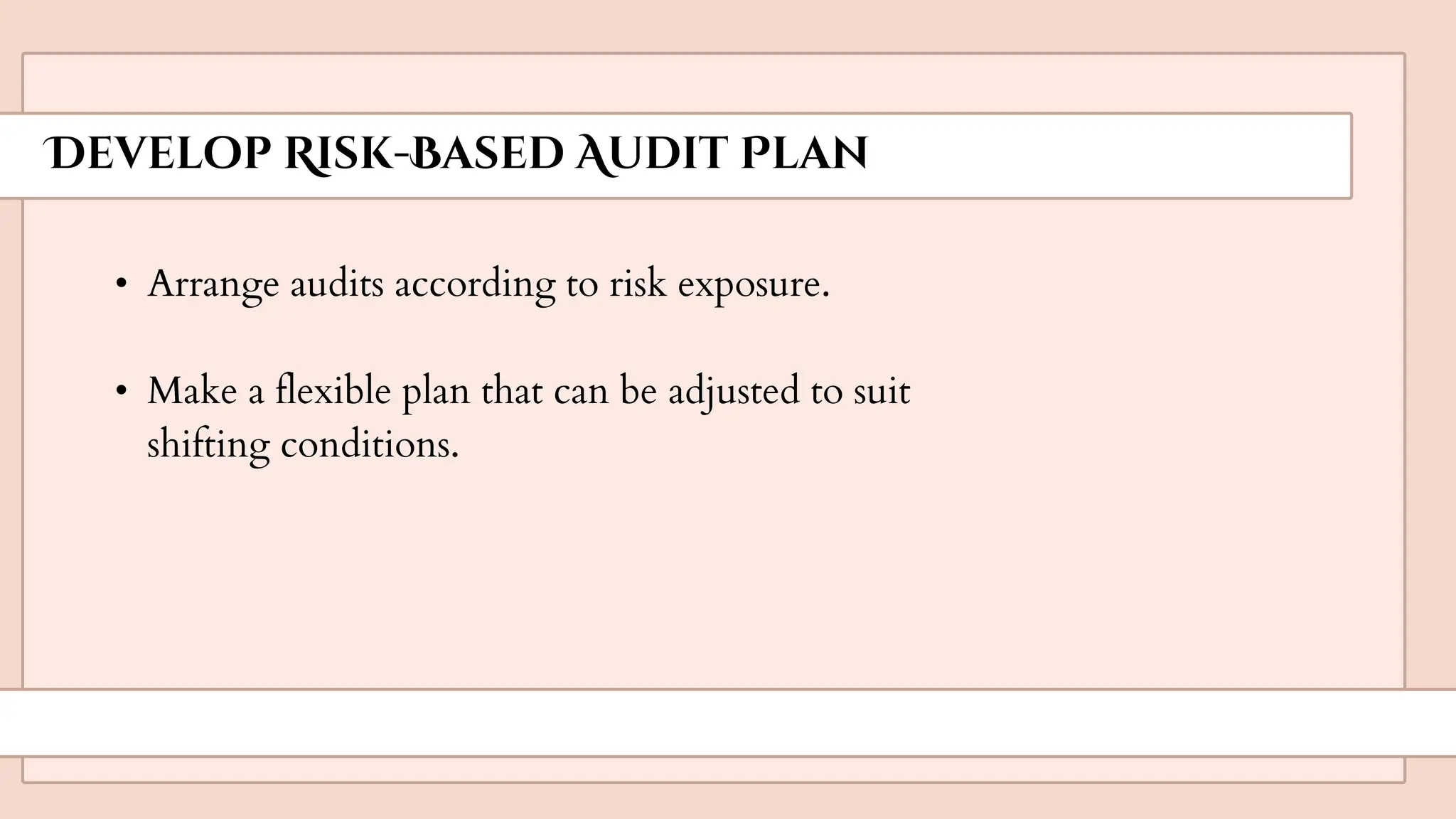 Steps for a risk-based technique for internal auditing in Dubai | PPTX