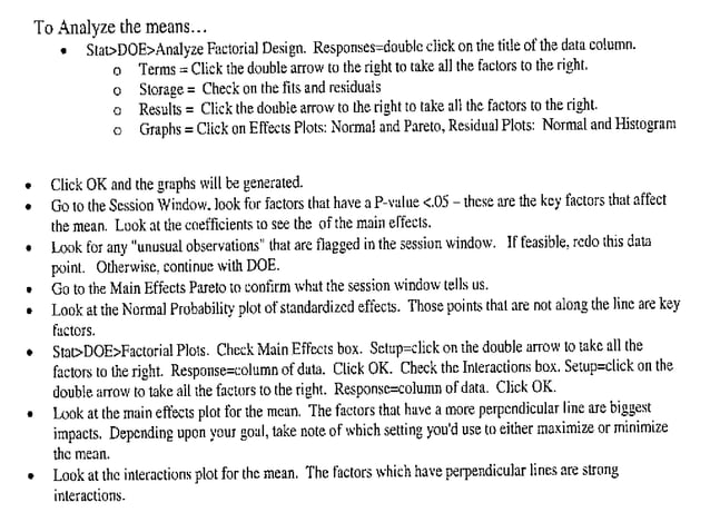 Steps For A Screening DOE | PPT