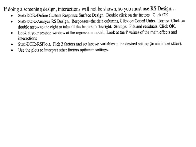Steps For A Screening DOE | PPT