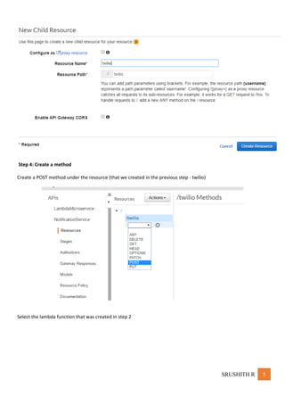 AWS Lambda Hands-on: How to Create Phone Call Notifications in a Serverless Way | PDF