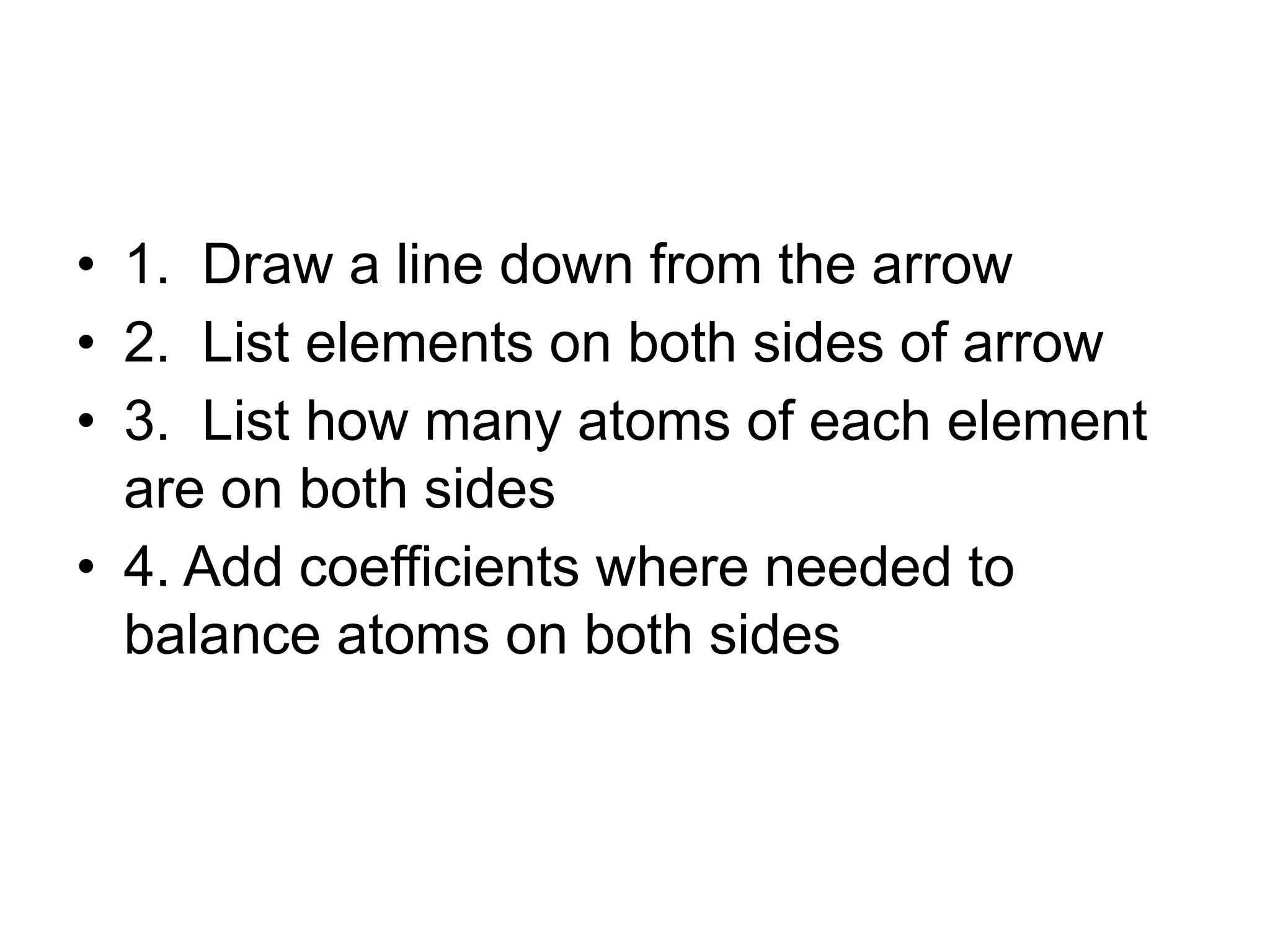 Steps for balancing chemical equations | PPTX